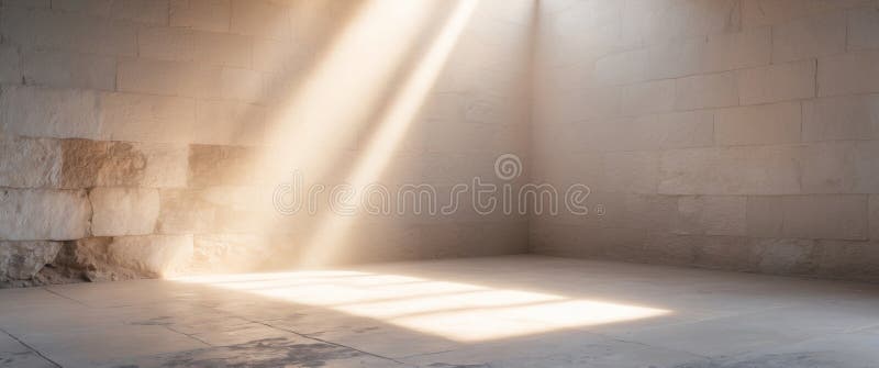 A Stone Wall and Floor with Light from Above Provide a Dramatic ...