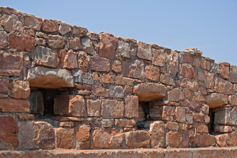 STONE WALL of FORT in RUINS Stock Photo - Image of stone, decaying ...