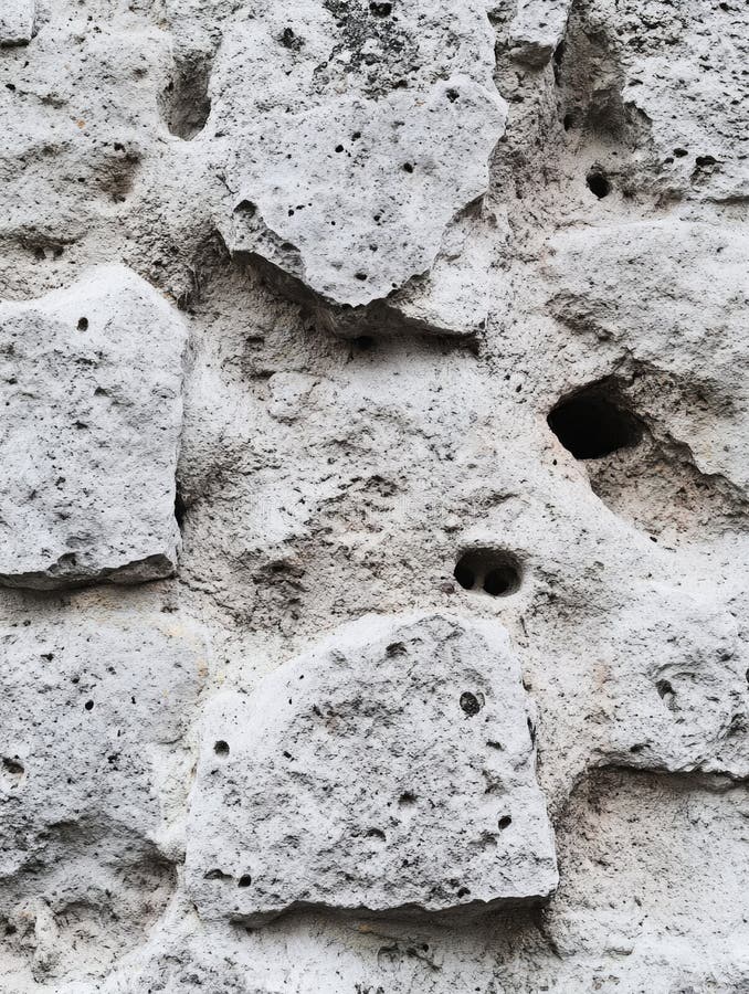 Stone wall with holes stock photo. Image of natural - 375525718