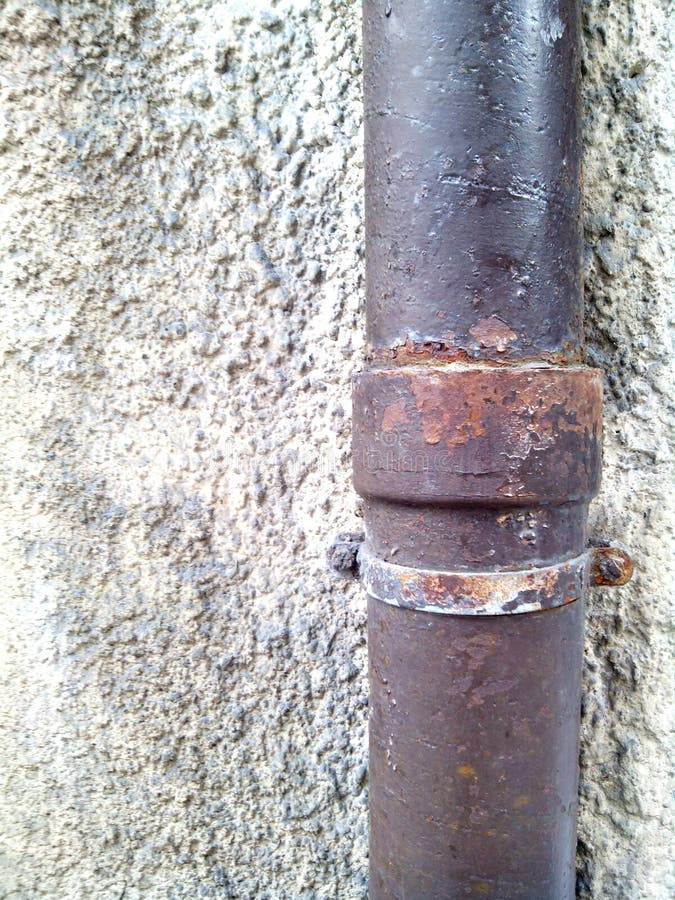 Stone Wall with Iron Pipe Texture Stock Photo - Image of rusty, texture ...