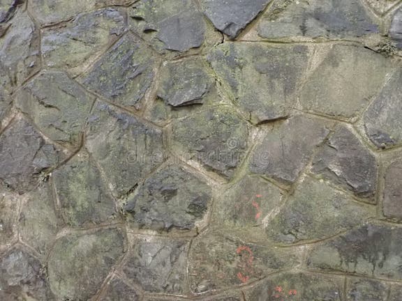 Stone Wall Irregular Shape Texture Stock Photo - Image of wedges, stone ...