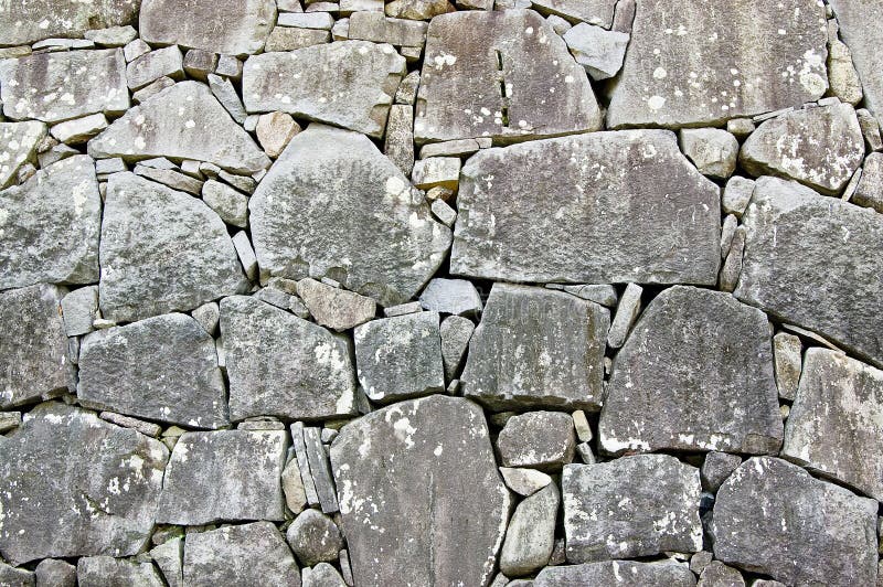 Stone Wall in Japanese Castle Stock Image - Image of ishigaki, japan ...