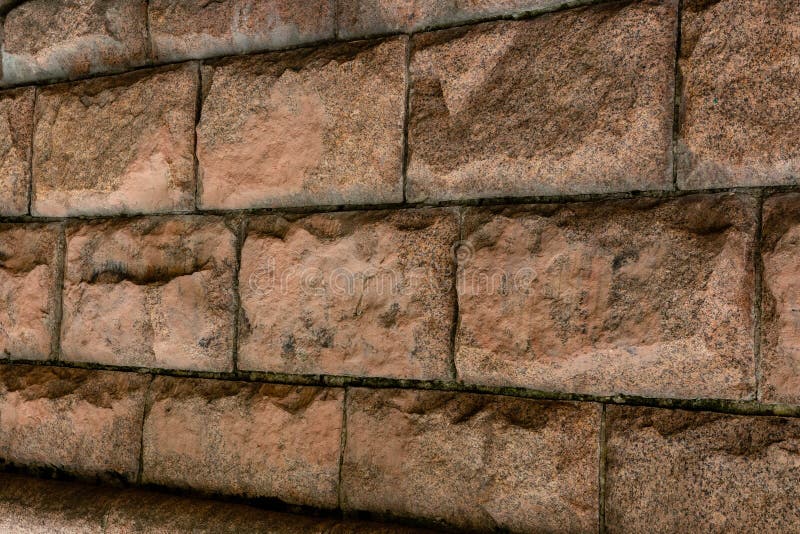 Stone Wall Made of Large Granite Blocks Stock Image - Image of brick ...
