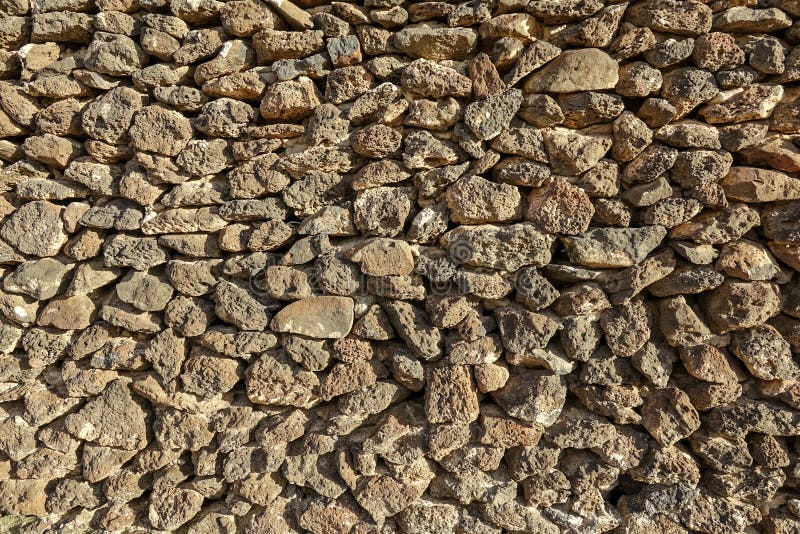 Stone Wall Made of Volcanic Rocks Stock Photo - Image of lava, outdoor ...