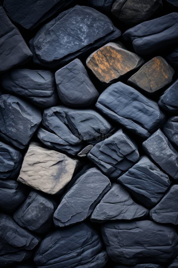 A Stone Wall with Many Different Colored Rocks Stock Illustration ...