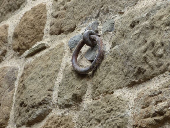 A Stone Wall with a Medieval Iron Ring Stock Photo - Image of medieval ...