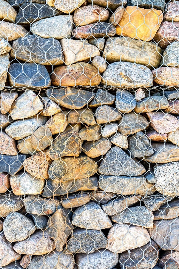 Stone Wall With Metal Grid As Background Texture Stock Image - Image of ...