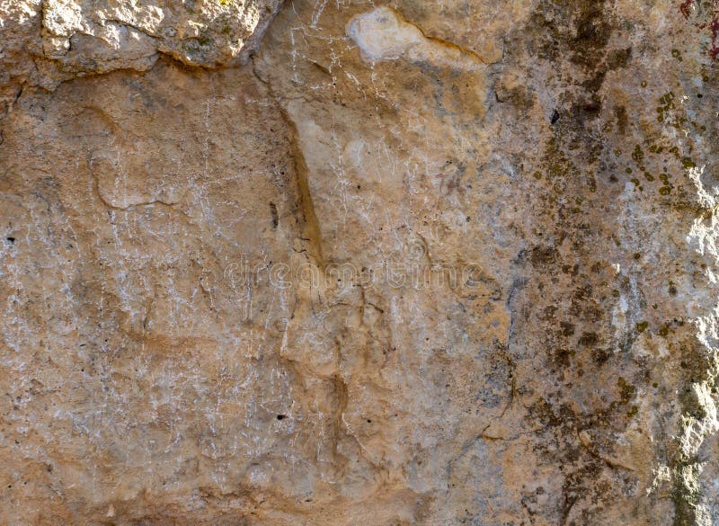 A Stone Wall in a Mountain Cave, a Structure of Geological Origin ...