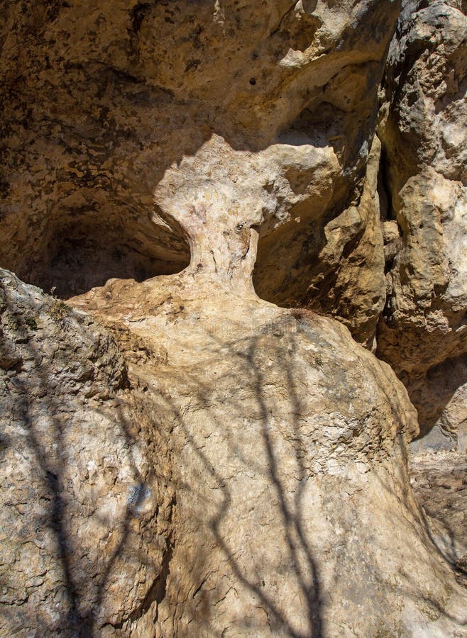 A Stone Wall in a Mountain Cave, a Structure of Geological Origin ...