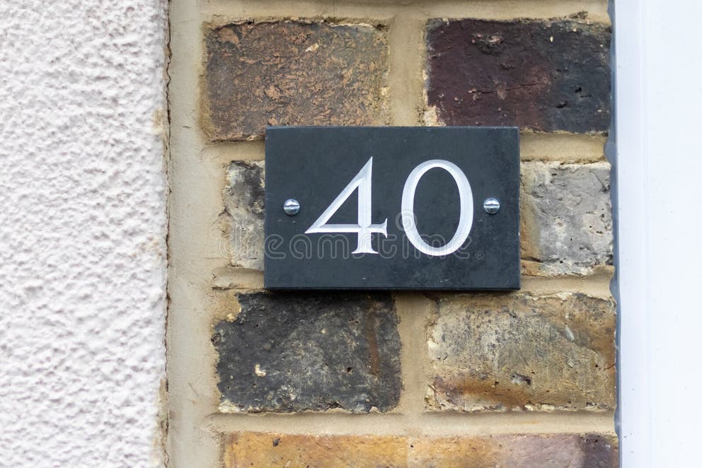 House number 40 stock image. Image of classy, numeral - 206166023
