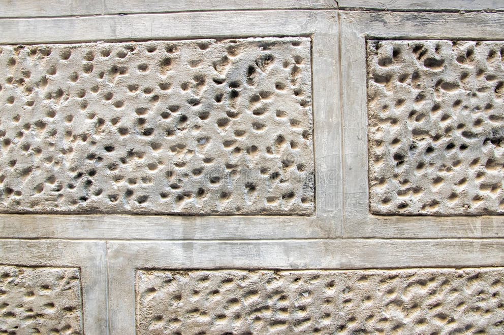Stone Wall with Old Bricks of the Acient Castle. Gray Brick Surface ...