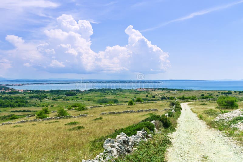 Curved Pathway on the Small Island Stock Photo - Image of horizon ...