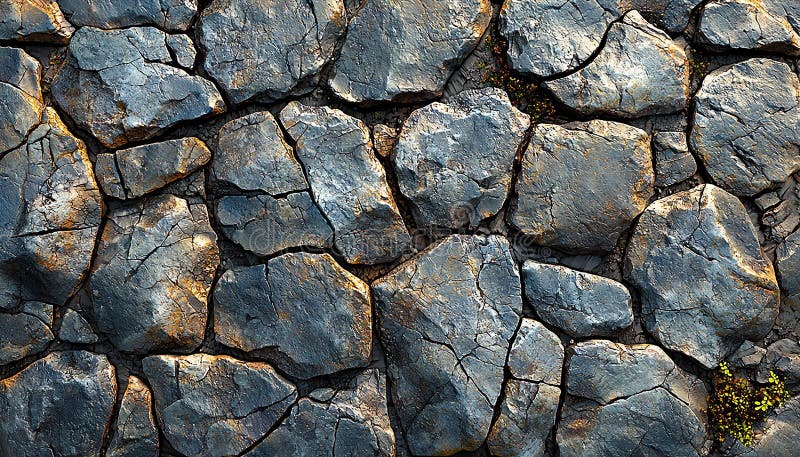 Stone Wall Pattern Old Building Feature Rough Rock. Generated by AI ...