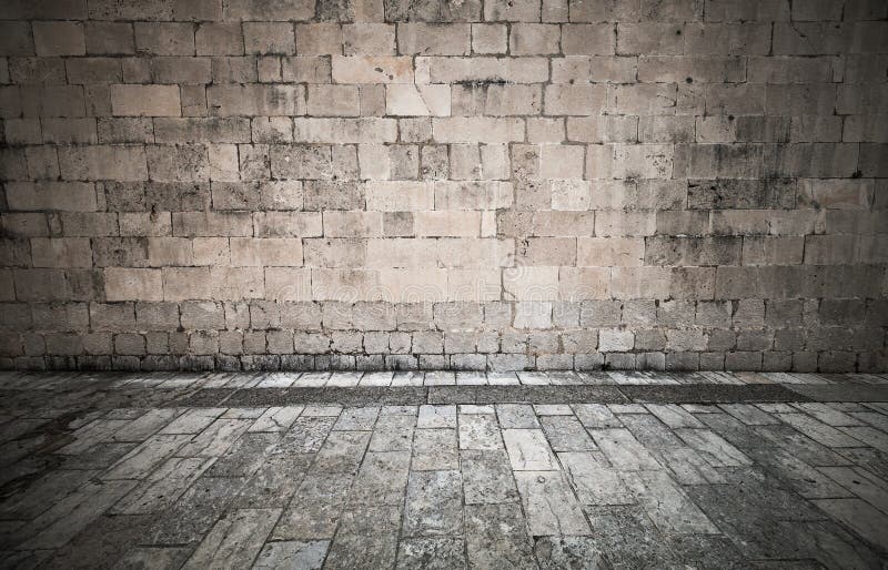 Stone wall and pavement stock image. Image of design - 32794169