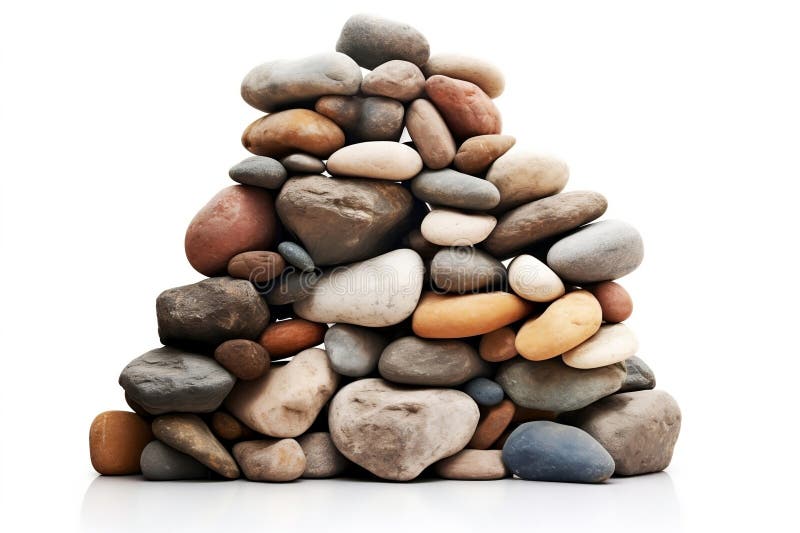 Stone Wall Pile Isolated on Transparent Background. AI Stock ...