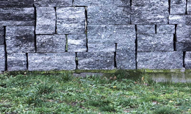 Stone Wall Placed with Square Stones Stock Image - Image of house ...