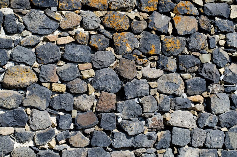 Stone Wall. Rock Stone Texture. Blocks are Bricks. Stock Image - Image ...
