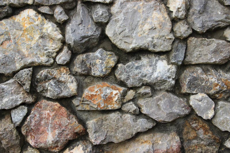 Stone Wall or Rock Wall Background Texture or Vintage Wall. Stock Photo ...