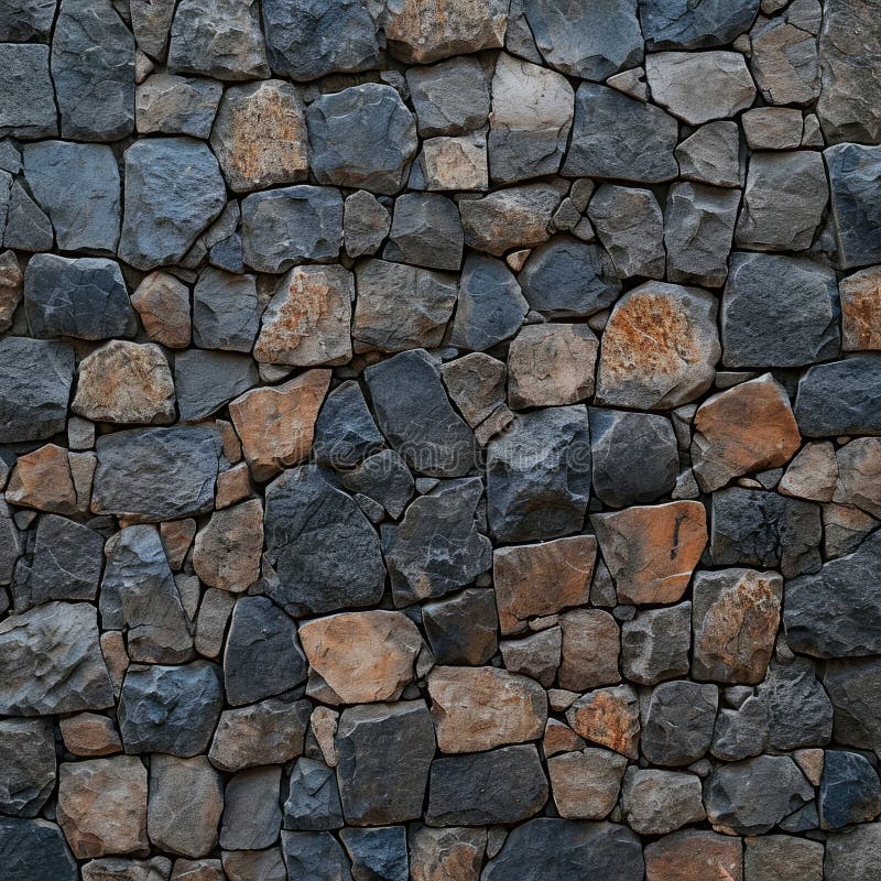 Stone Wall of Rocks and Stones Stock Illustration - Illustration of ...