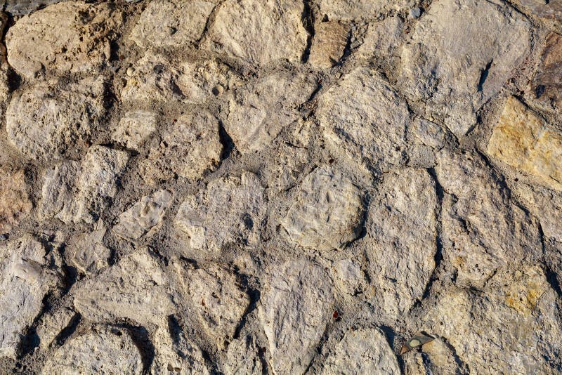 Stone Wall. Rough Textured Surface Stock Photo - Image of retro, broken ...
