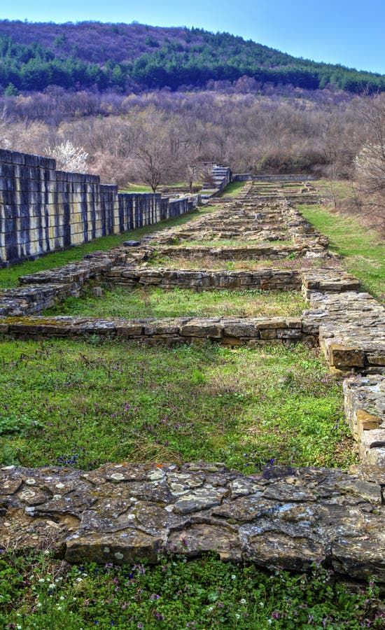 Stone Wall and Ruins of Ancient Fortress Stock Photo - Image of citadel ...