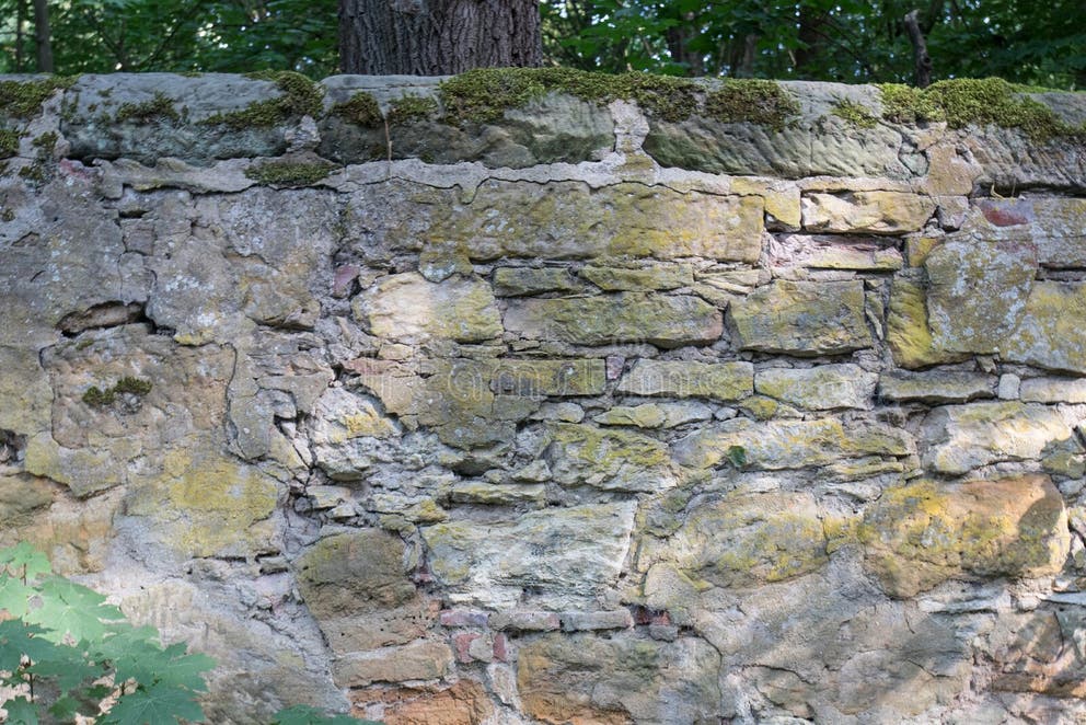 A Stone Wall with Some Defects Stock Image - Image of decor, house ...