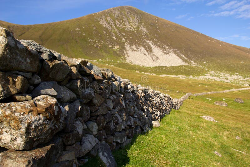 Stone Wall at St Kilda, Outer Hebrides, Scotland Stock Image - Image of ...