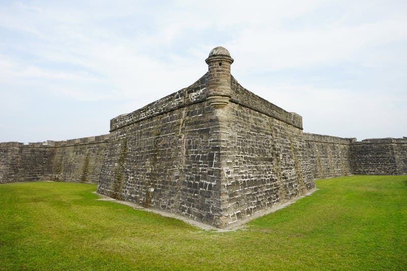 Stone wall stock photo. Image of attack, castillo, florida - 52123024