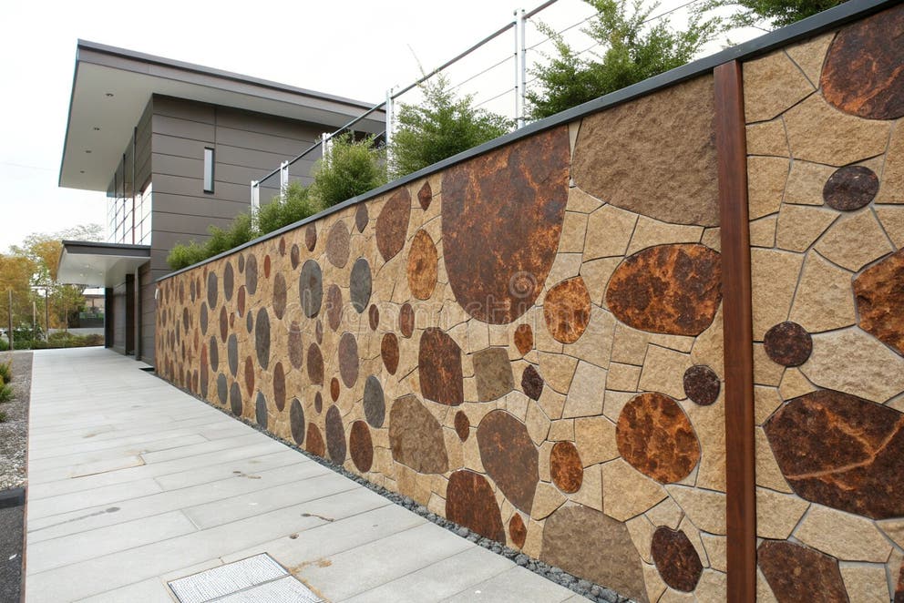 Stone Wall Texture with Abstract Spots Stock Illustration ...