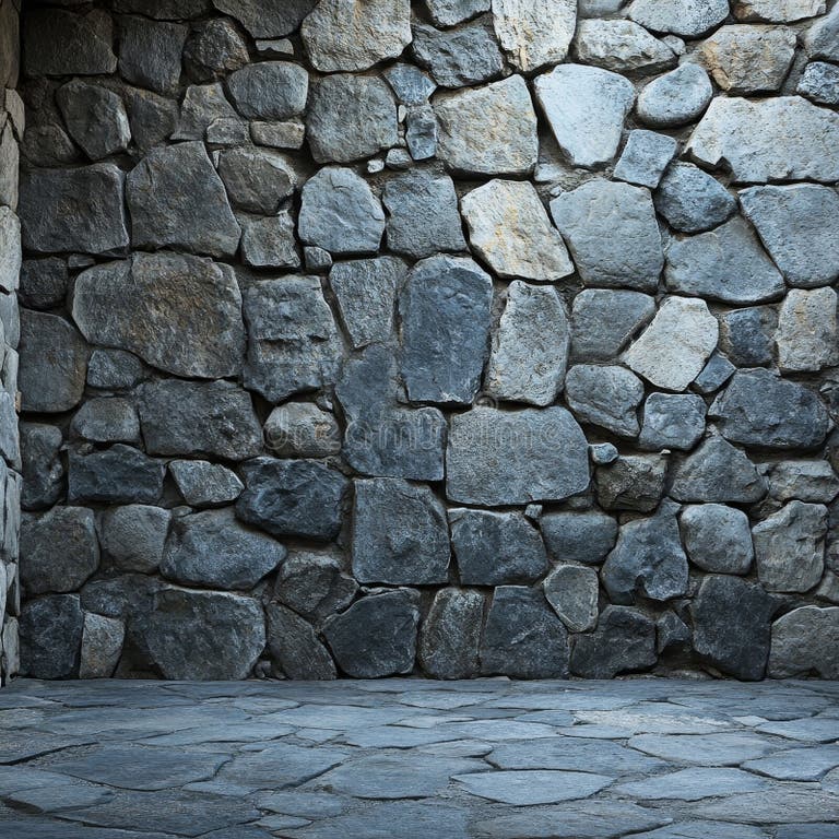 Stone Wall Texture Background, 3d Render. Computer Digital Drawing ...