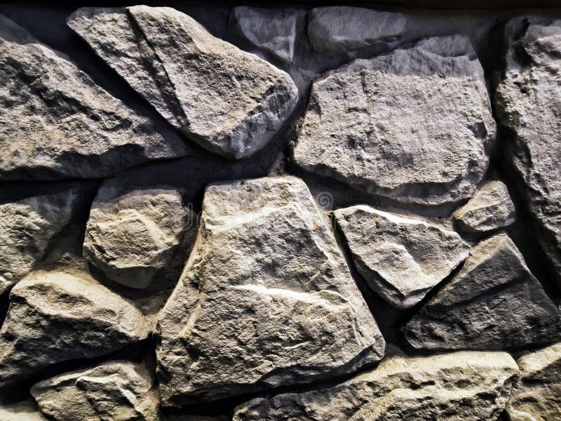 Stone Wall Texture Background and Different Sized Stones. Modern Loft ...