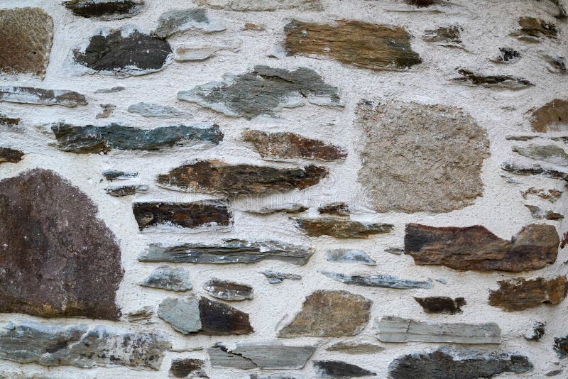 Stone Wall Texture Background Grey Restored Stone Siding of Stones ...
