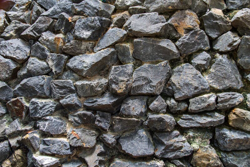 Stone Wall Texture Background Natural Color Stock Image - Image of ...