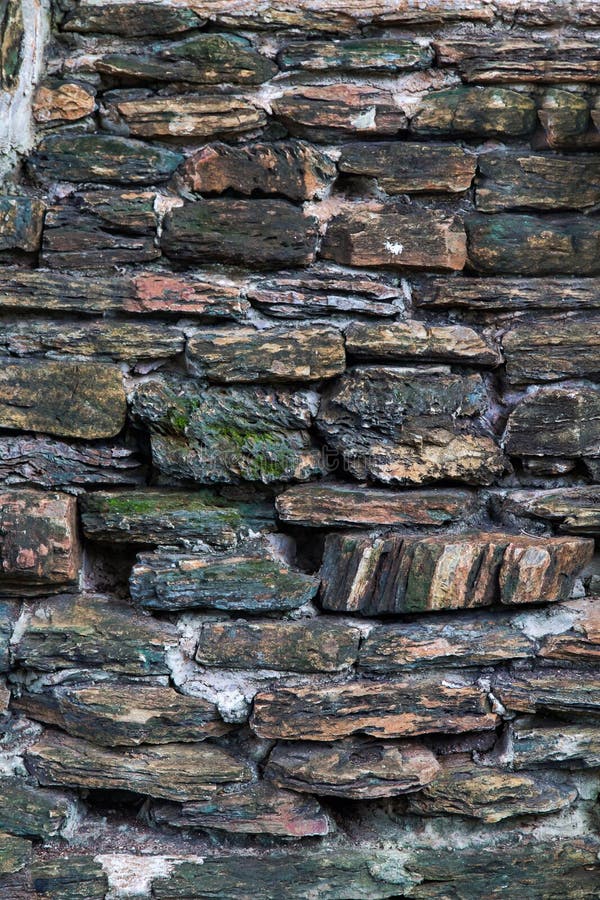 Stone Wall Texture Background Natural Color Stock Photo - Image of rock ...