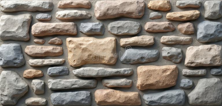 Stone Wall Texture Background. Seamless Tile Repeating Pattern. Rustic ...