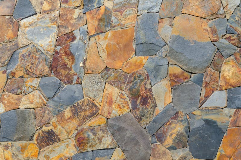 Stone Wall Texture Build from Stone Plates Stock Photo - Image of ...