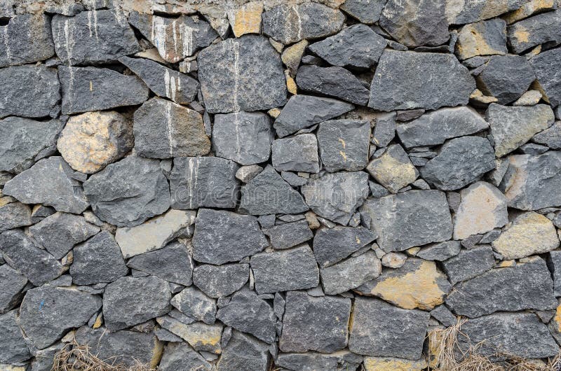 Stone Wall Texture Build from Stone Plates Stock Image - Image of ...