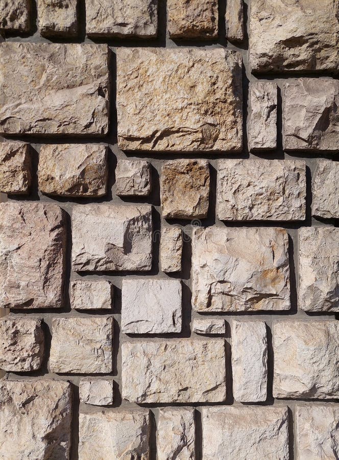 Stone Wall Texture. Building Material for a Country House. Stock Photo ...