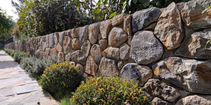 Stone Wall Texture in Daylight Stock Illustration - Illustration of ...