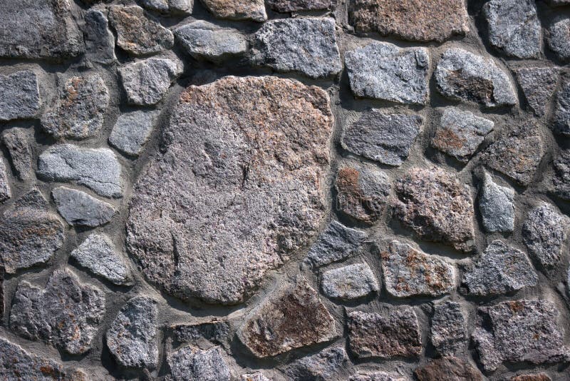 Stone Wall, Texture. Granite Stones of Different Sizes, Masonry Stock ...