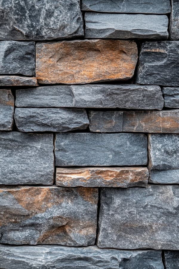 Stone Wall Texture, this Image Features a Close-up of a Flat Stacked ...