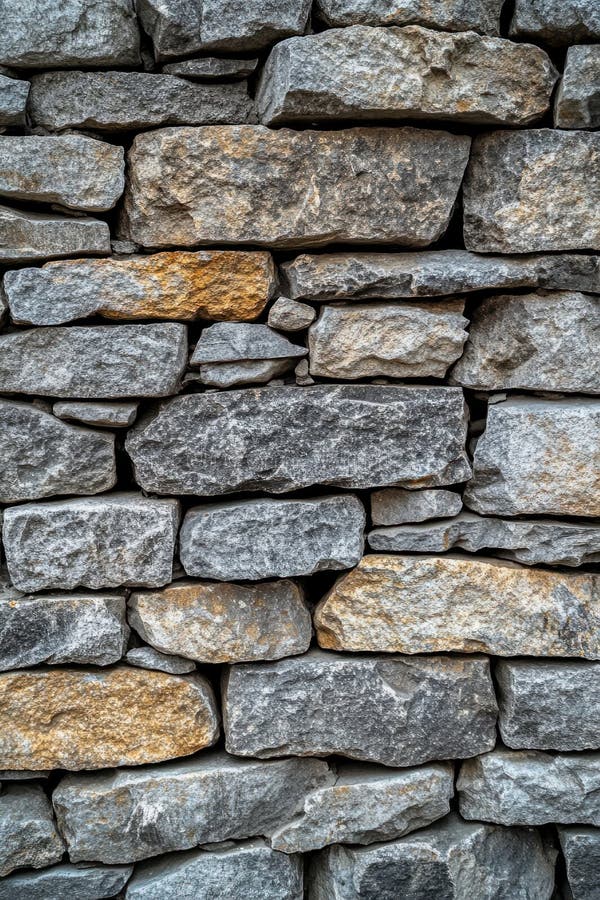 Stone Wall Texture, this Image Features a Close-up of a Flat Stacked ...