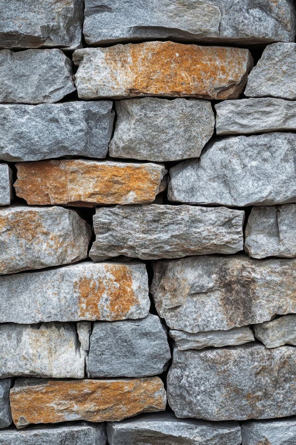 Stone Wall Texture, this Image Features a Close-up of a Flat Stacked ...