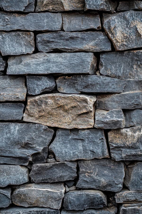 Stone Wall Texture, this Image Features a Close-up of a Flat Stacked ...