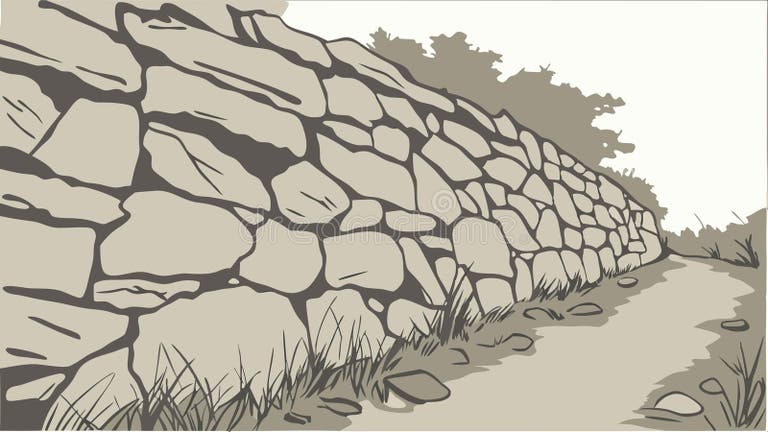 Stone Wall Texture Pattern, Building Material and Rustic Surface Vector ...