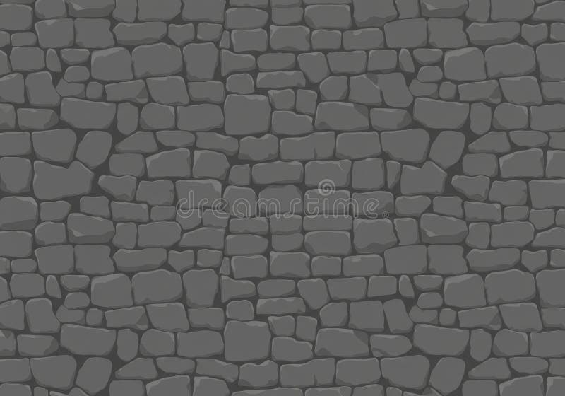 Stone Wall Texture Seamless Pattern Gray Block Background Stock ...