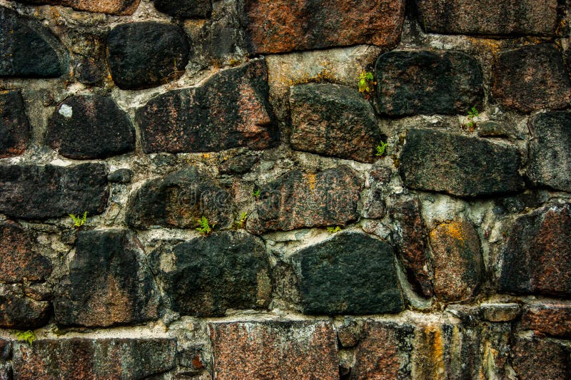 Brown Stone Block Ancient Fort Wall Texture Background Stock Image ...