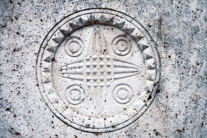 Stone Wall Texture with Symbol Stock Photo - Image of mediaeval, copy ...