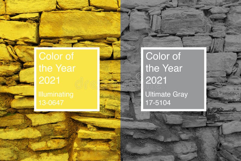 Stone Wall Toned into Colors of the Year 2021 Ultimate Gray and ...
