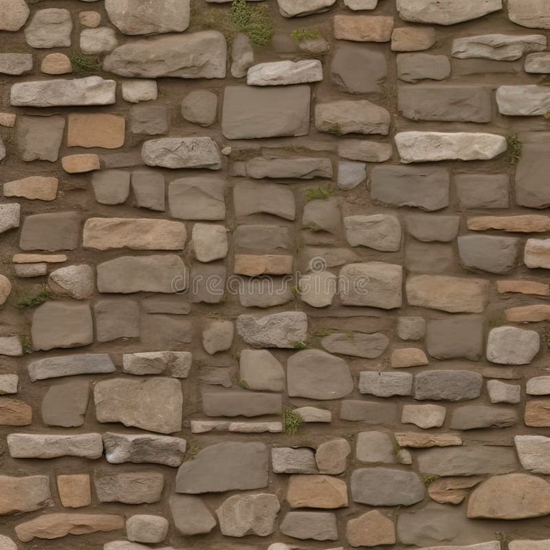 Stone Wall Uneven Texture TKSet1_11. AI Generate Stock Illustration ...